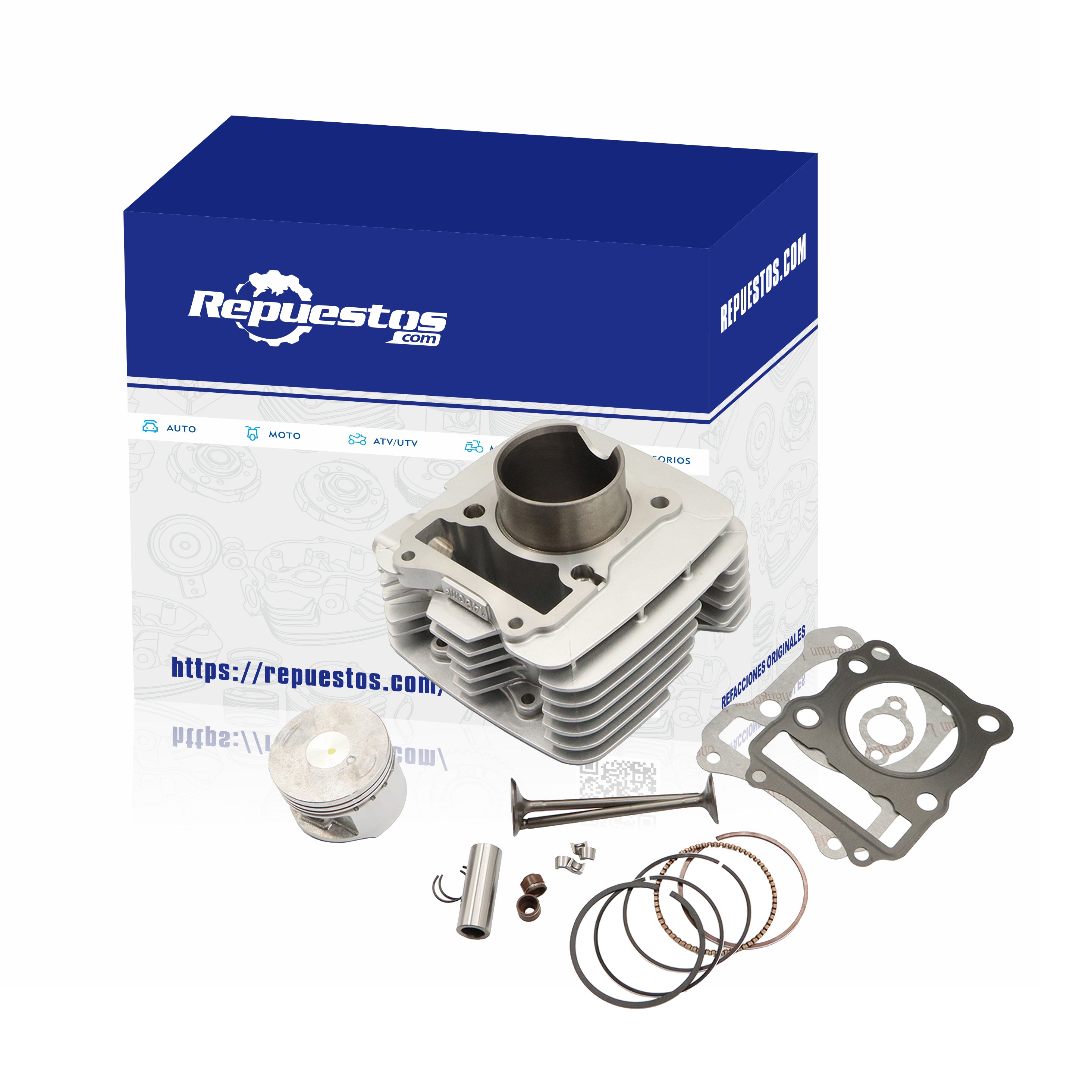 KIT DE CILINDRO COMPLETO Y VALVULAS PARA SUZUKI GZ150-A – REPUESTOS.COM