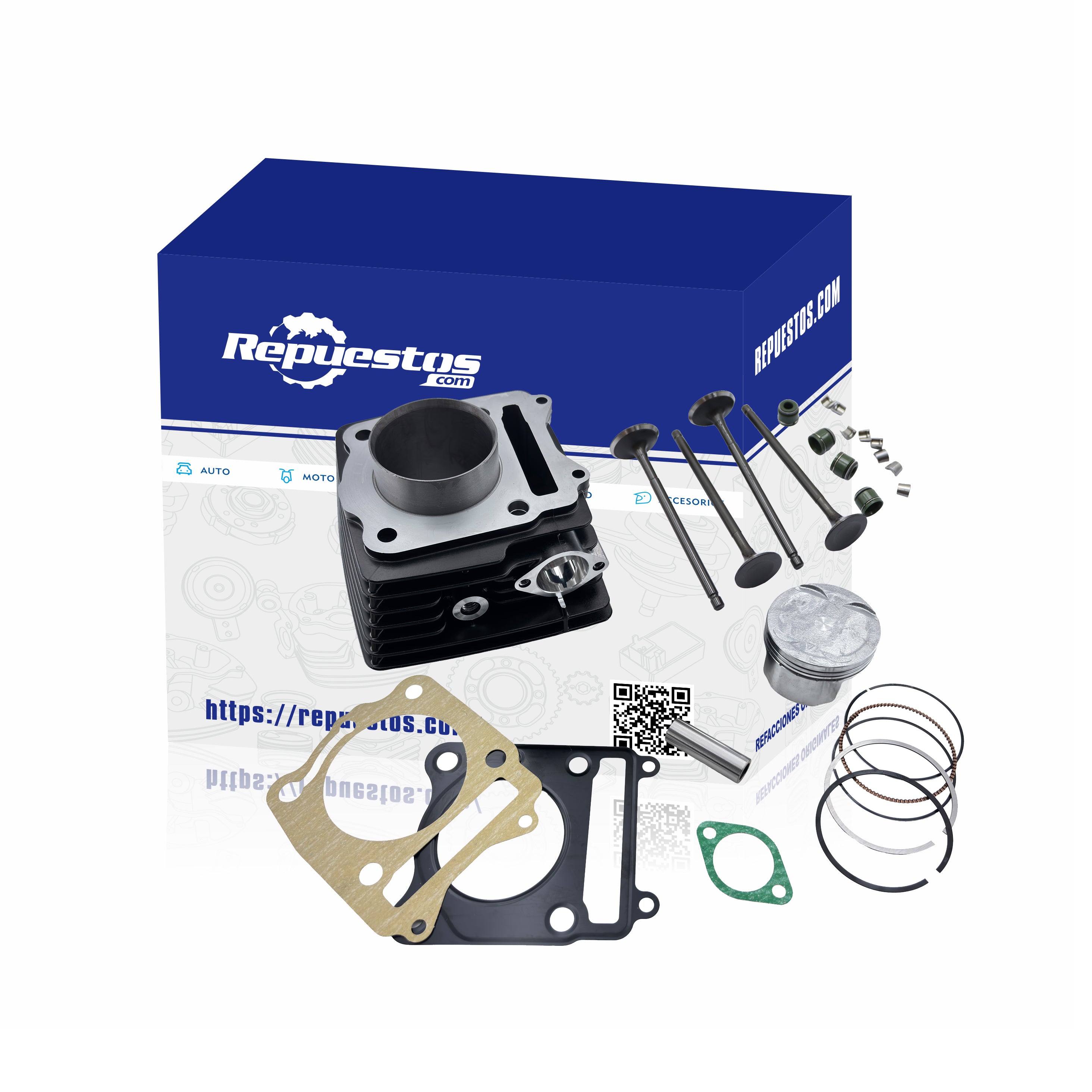 CYLINDER AND VALVES KIT FOR TVS APACHE RTR 160 4V – REPUESTOS.COM